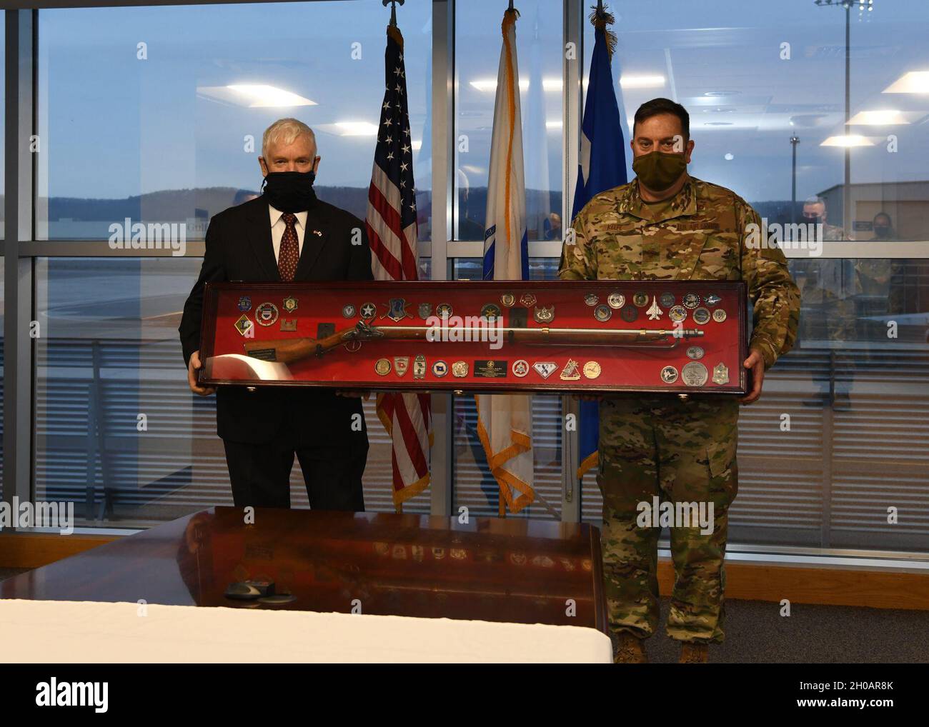 The 104th Fighter Wing presented retired Lt. Gen. L. Scott Rice with a ...