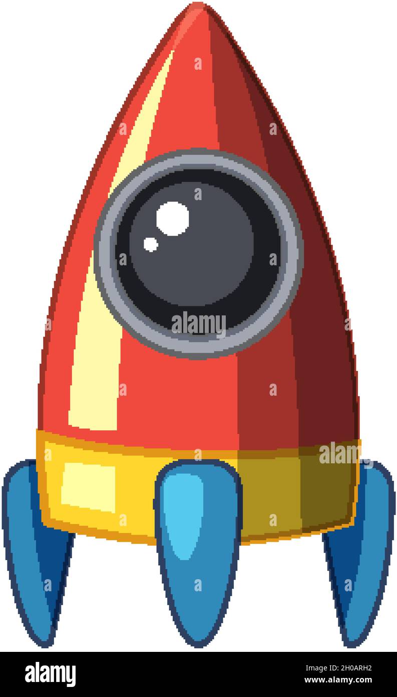 Cartoon spaceship on white background illustration Stock Vector Image ...