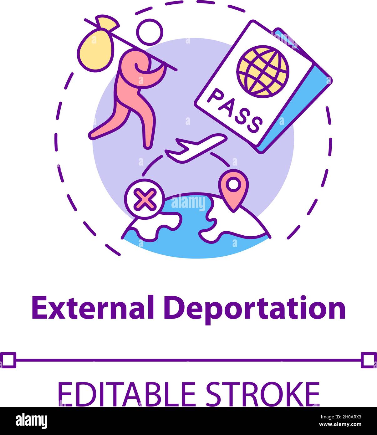 External deportation concept icon Stock Vector Image & Art - Alamy