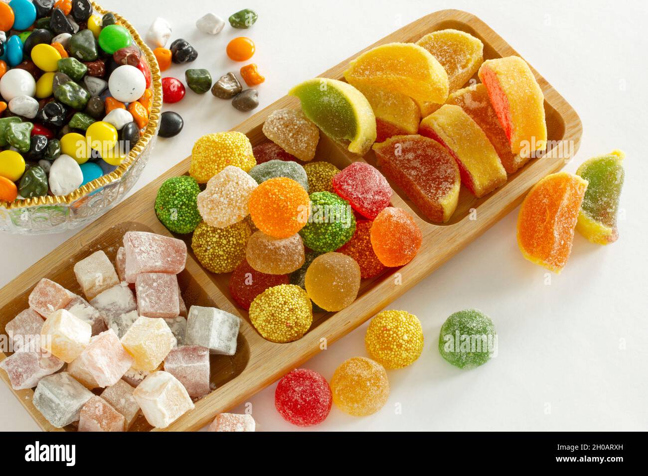 Various Turkish Delight. Chocolate candies Stock Photo - Alamy
