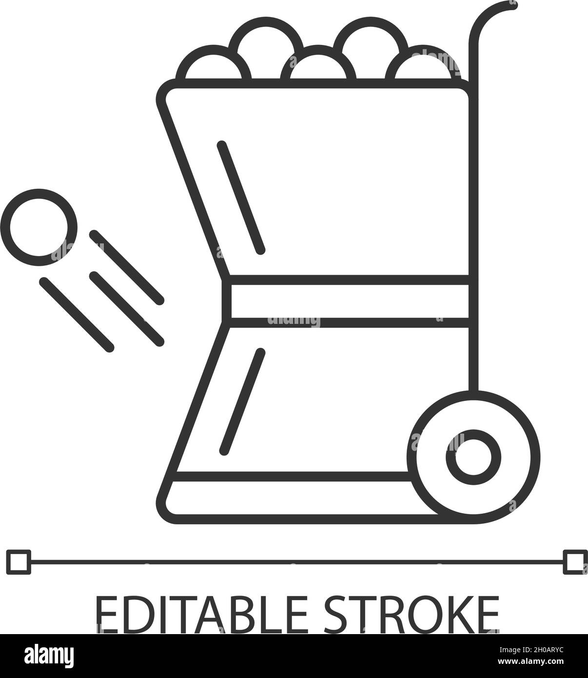 Ball throwing devices linear icon Stock Vector Image & Art - Alamy