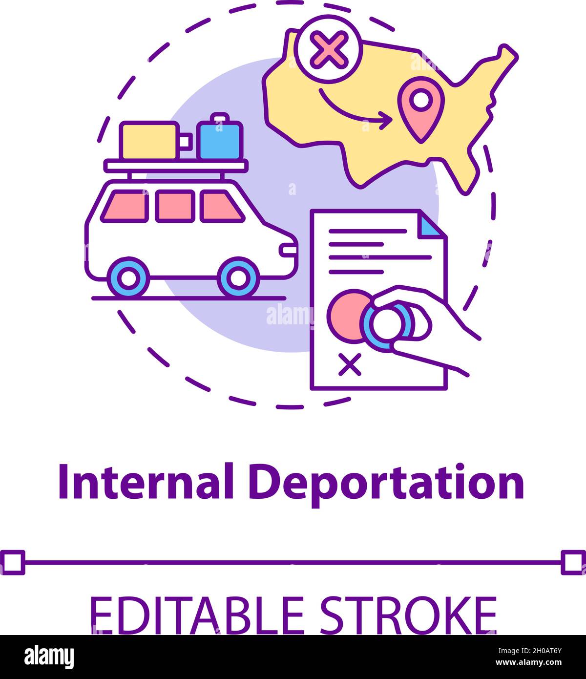 Internal deportation concept icon Stock Vector Image & Art - Alamy