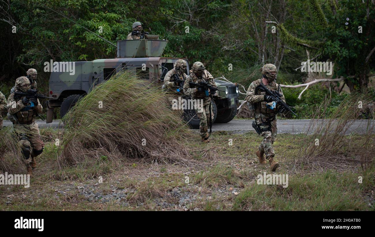 U.S. Airmen from the 644th Combat Communications Squadron take ...