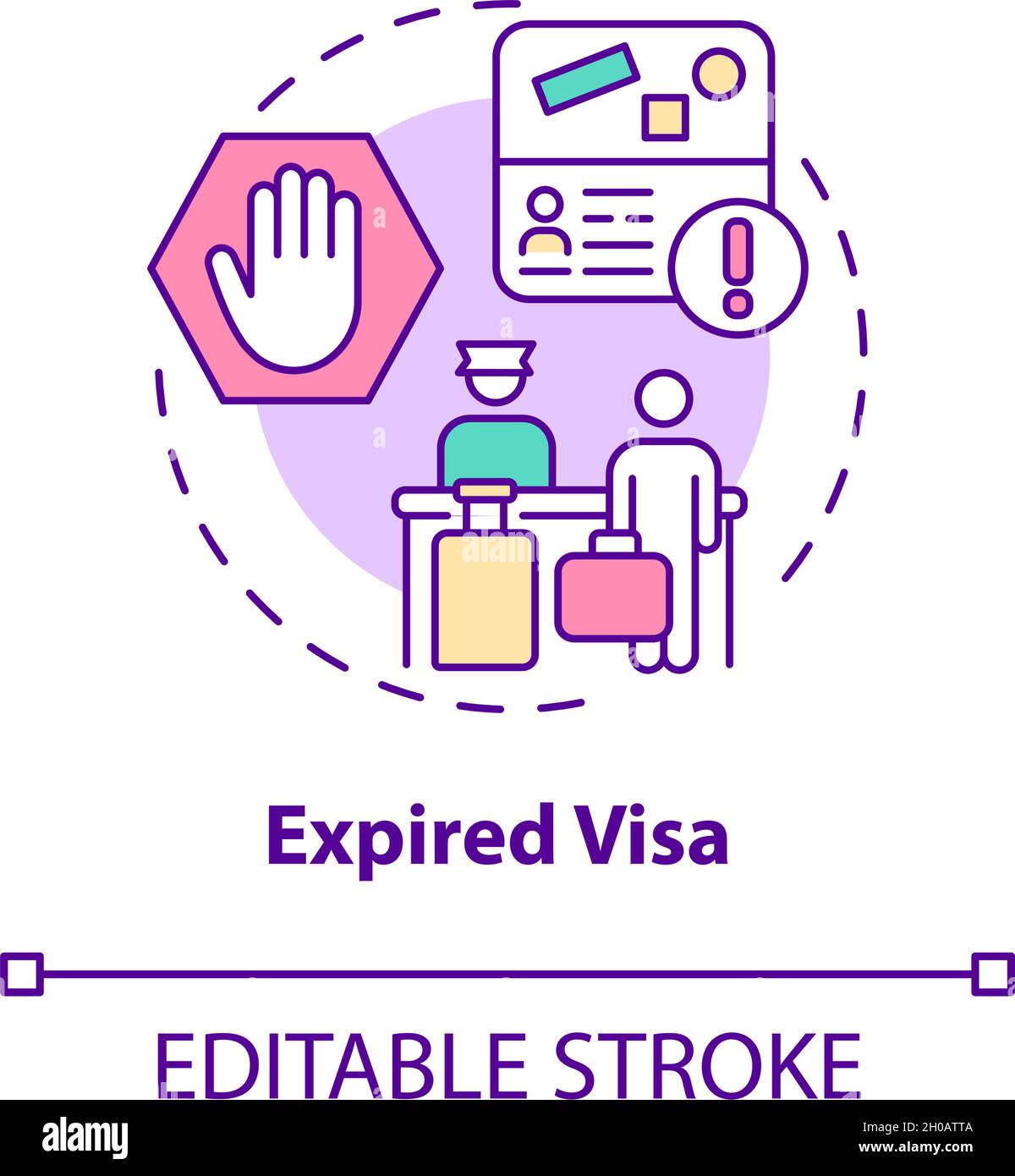 Expired visa concept icon Stock Vector Image & Art - Alamy