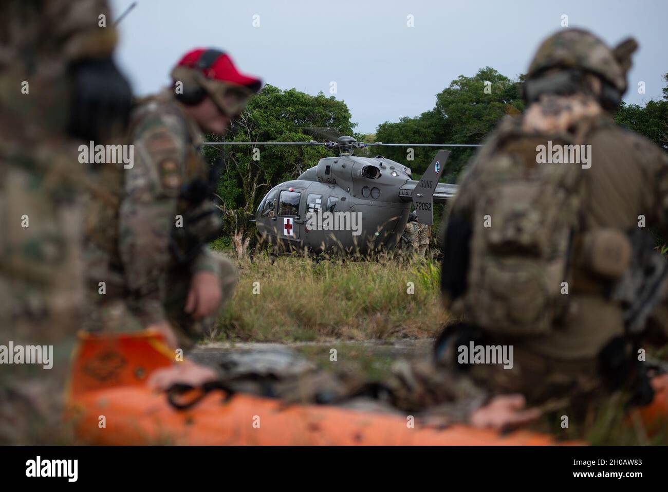 U.S. Air Force Airmen with the 644th Combat Communications Squadron ...