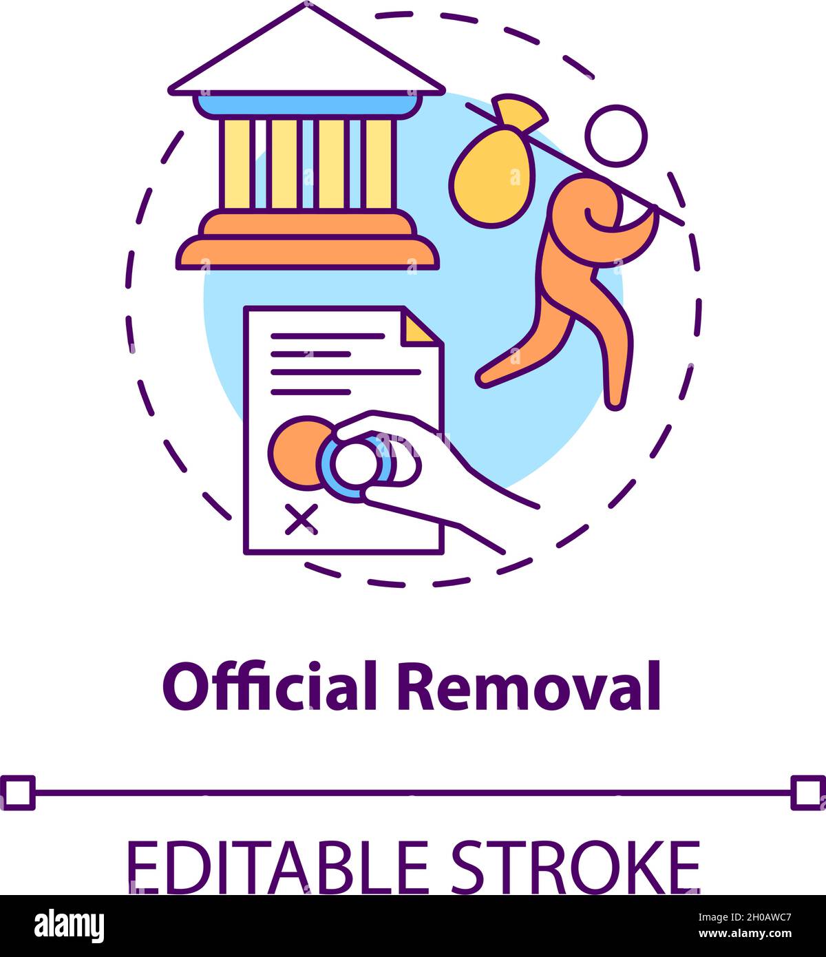 Official removal concept icon Stock Vector Image & Art - Alamy