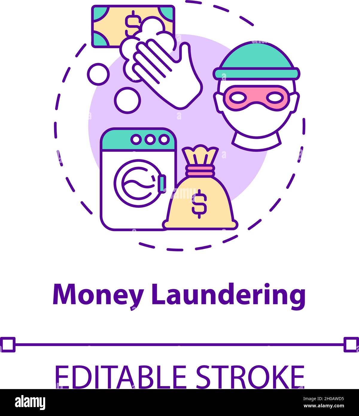 Money laundering concept icon Stock Vector Image & Art - Alamy