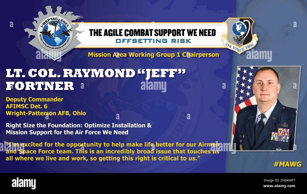 Lt Col Raymond Fortner, 2021 I-WEPTAC MAWG Chair 1 Stock Photo - Alamy