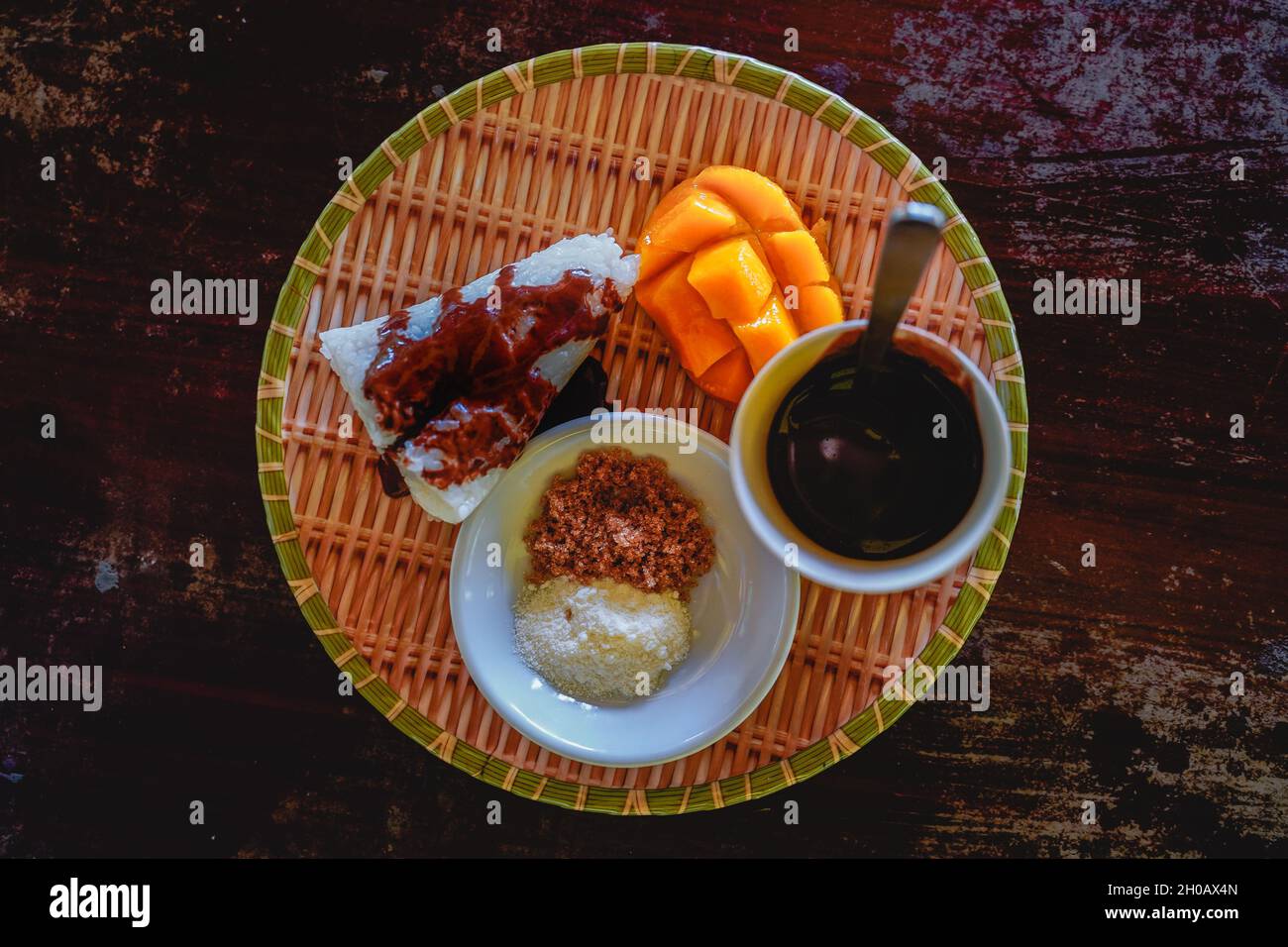 Top view of native food delights in Dumaguete, Negros Oriental ...