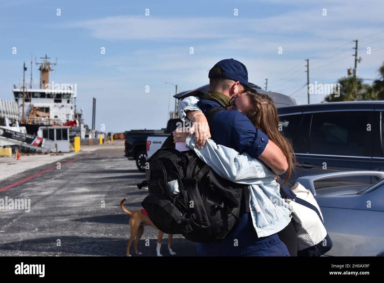 Members aboard the Coast Guard Cutter Resolute (WMEC-620) are being ...
