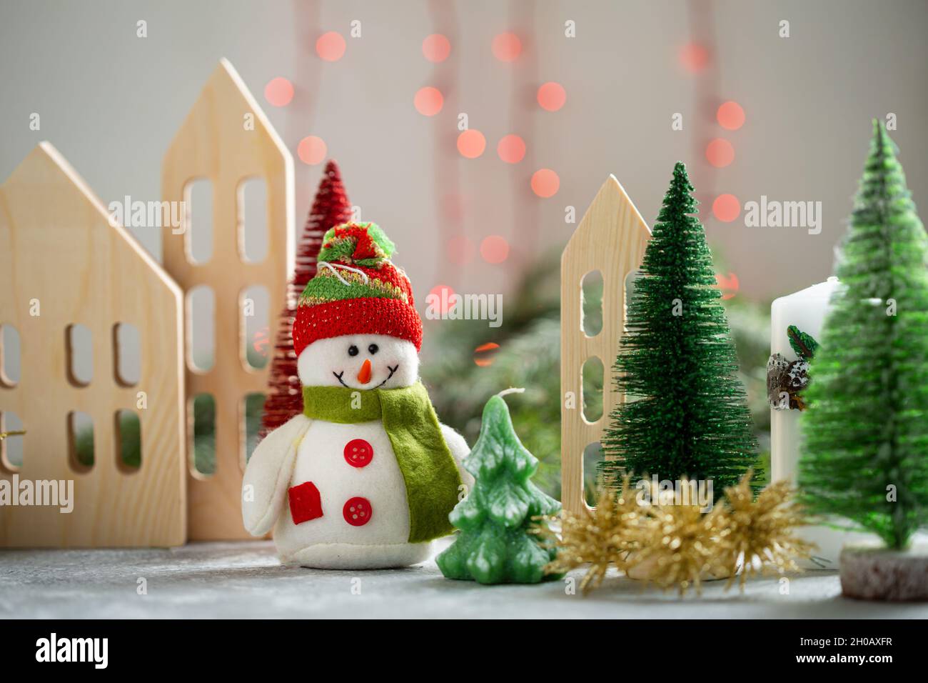 Wool snowman home decor for winter holiday concept Stock Photo - Alamy
