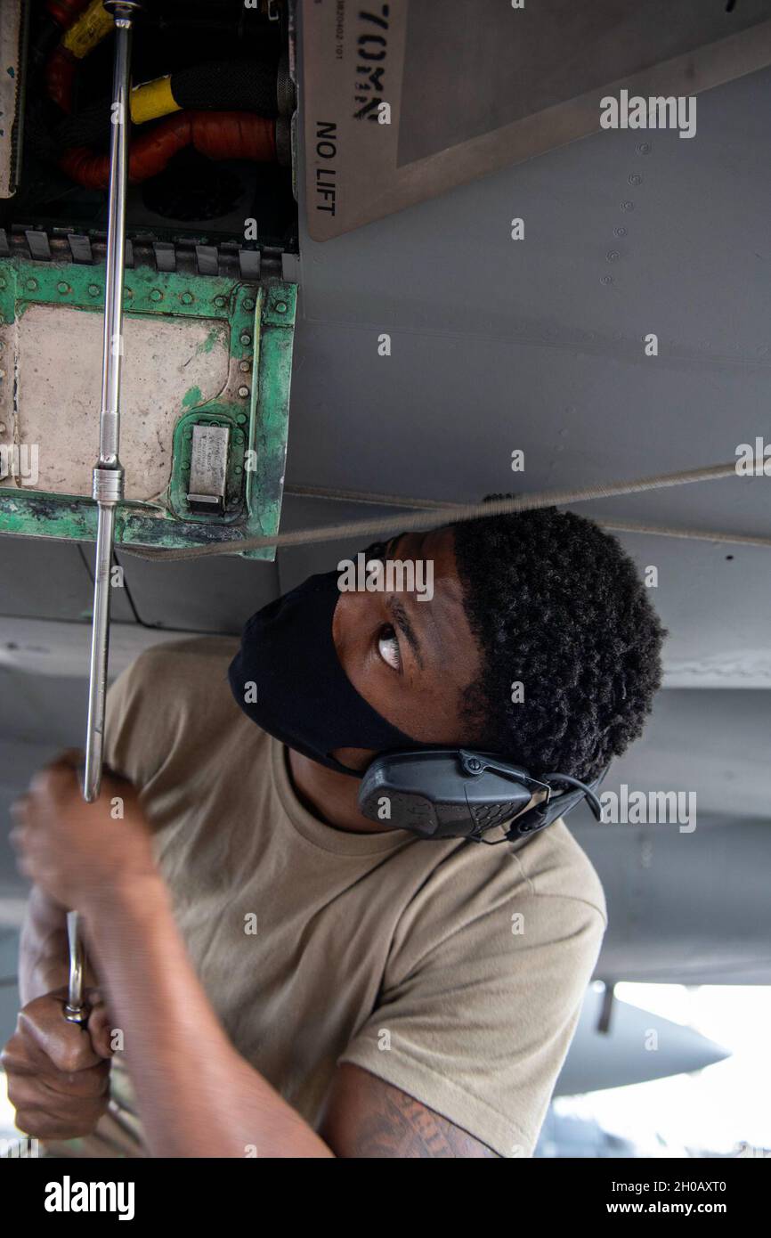 U.S. Air Force Senior Airman Tyree Singleton, 44th Aircraft Maintenance ...