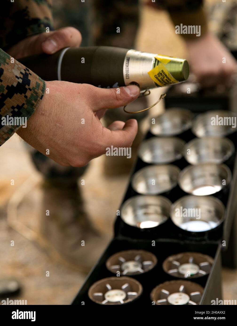 U.S. Marine Corps LCpl. Owen Zelinskas, a mortarman with Tactical ...