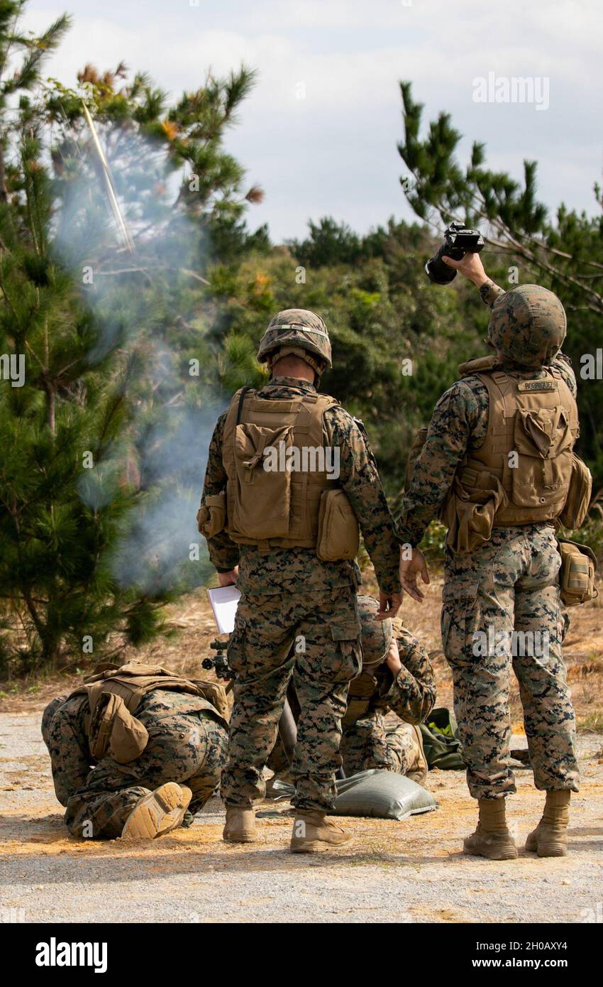 U.S. Marines with 3rd Marine Logistics Group (MLG) fire and evaluate ...