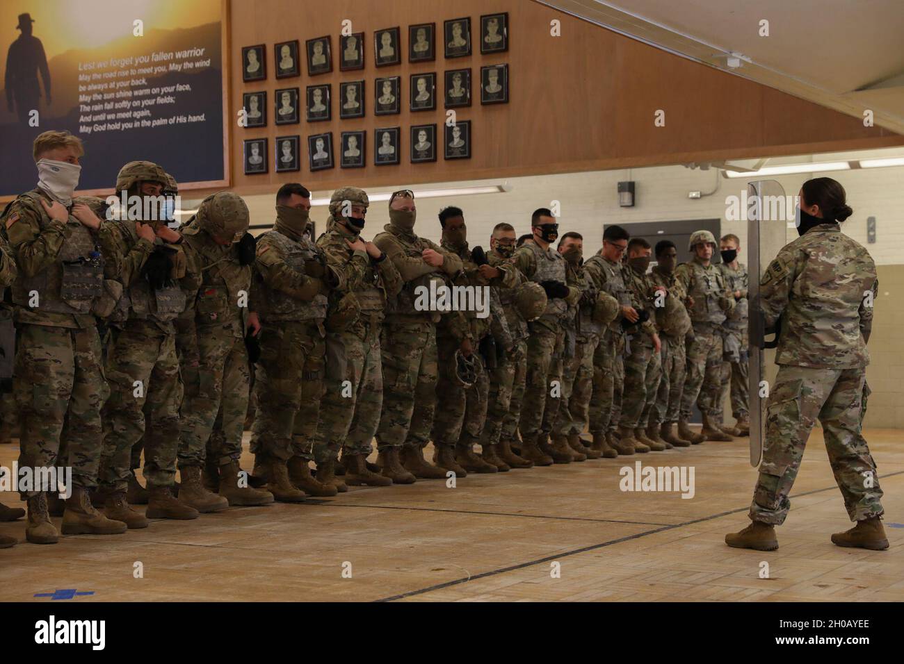 A military police noncommissioned officer with the 34th Military Police ...