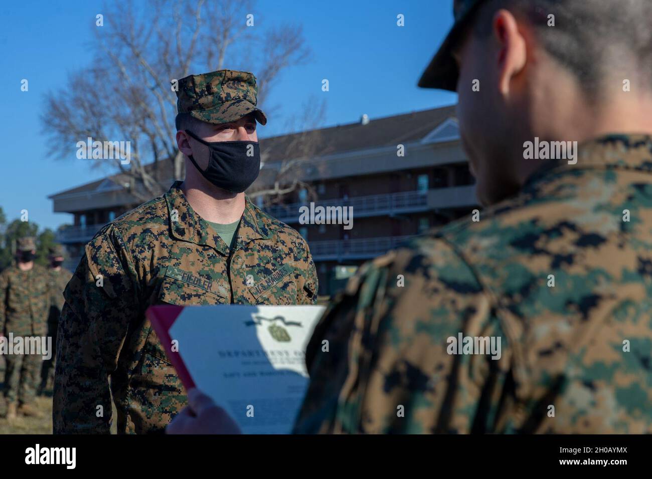 U.S. Marine Corps Sgt. Alex Fiedler, a squad leader with Fox Company ...