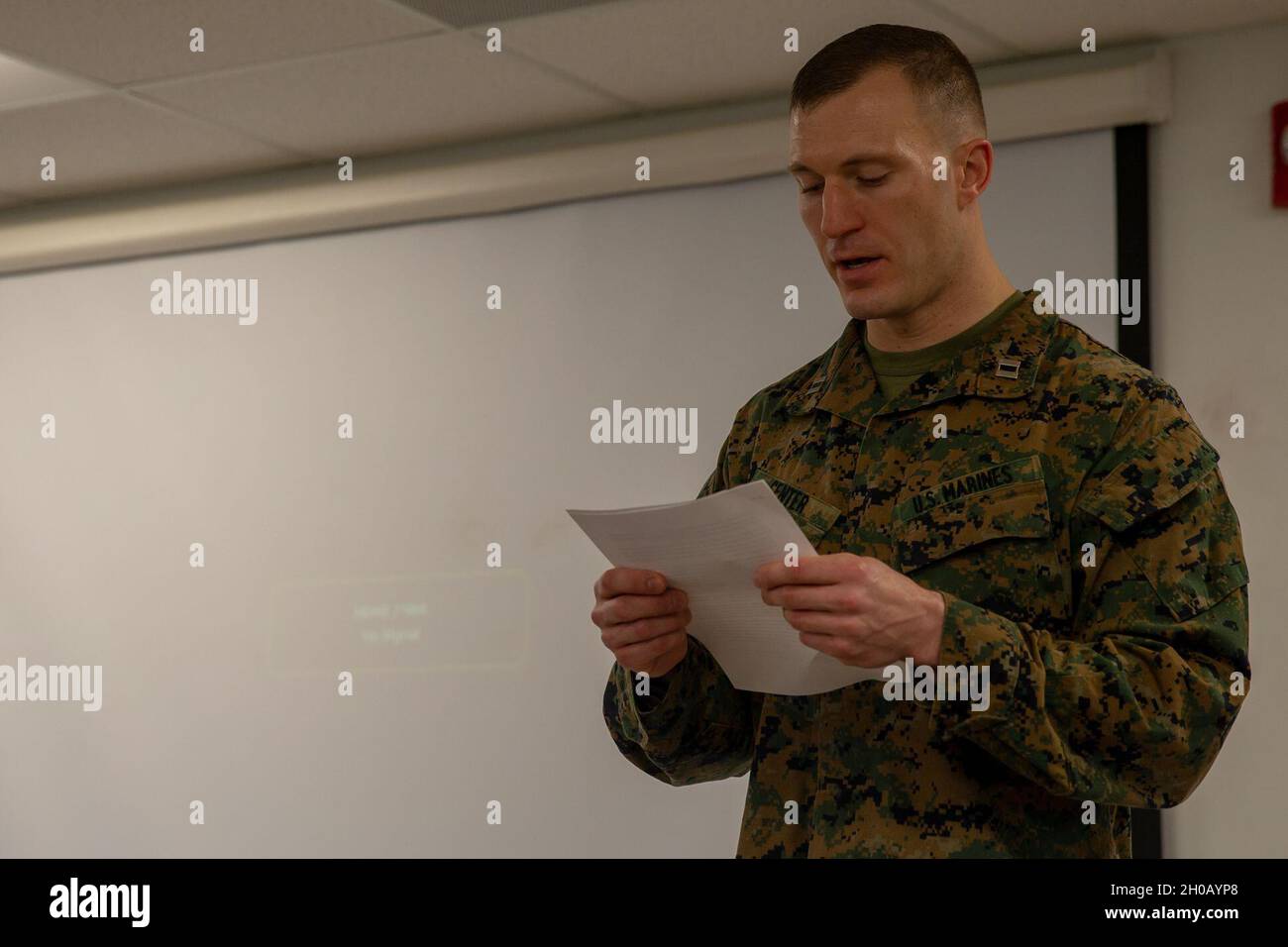 U.S. Marine Corps Capt. Alex Center, the Company Commander for Fox ...