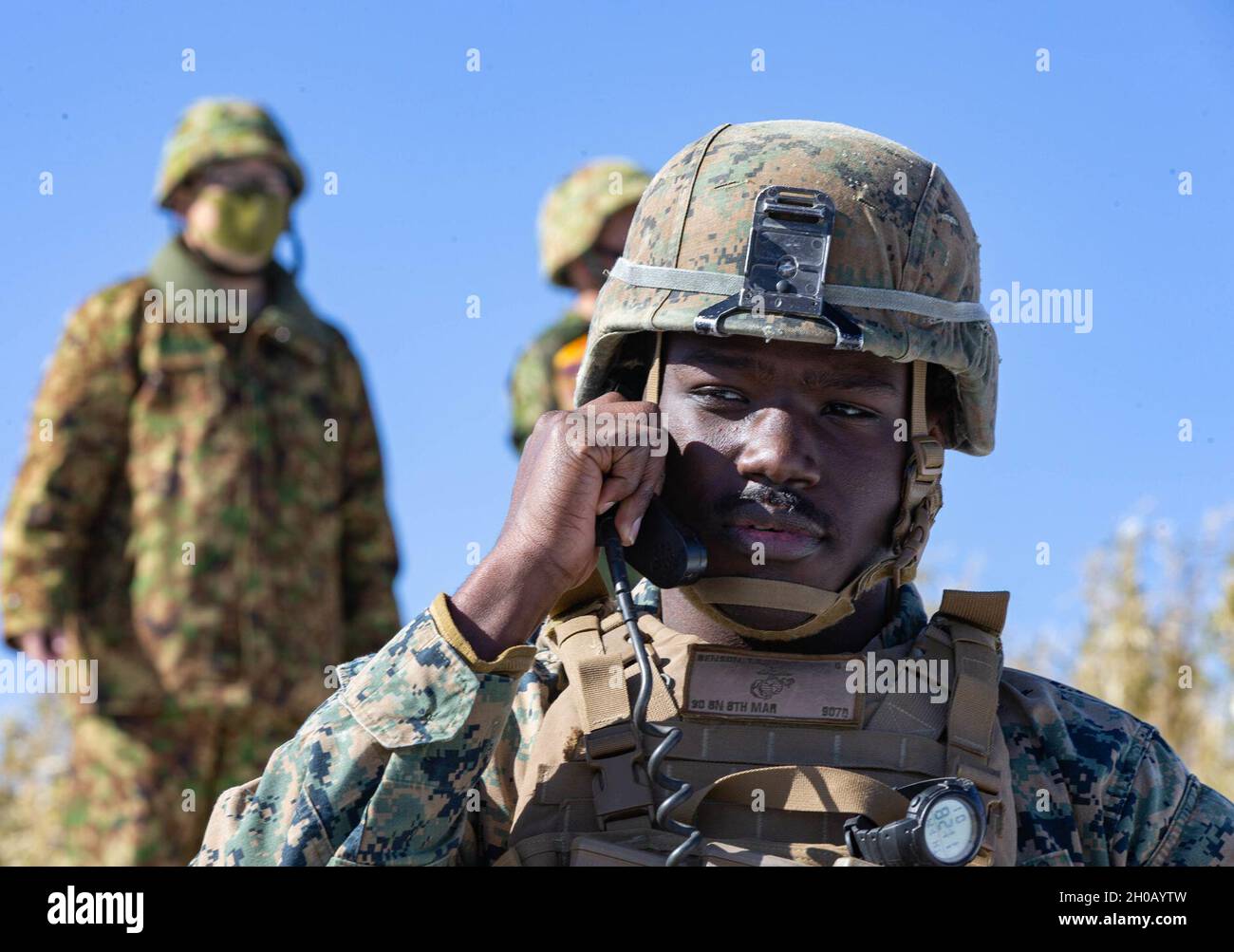 U.S. Marine Cpl. Thomas Benson, a fire support marine with Fire Support ...