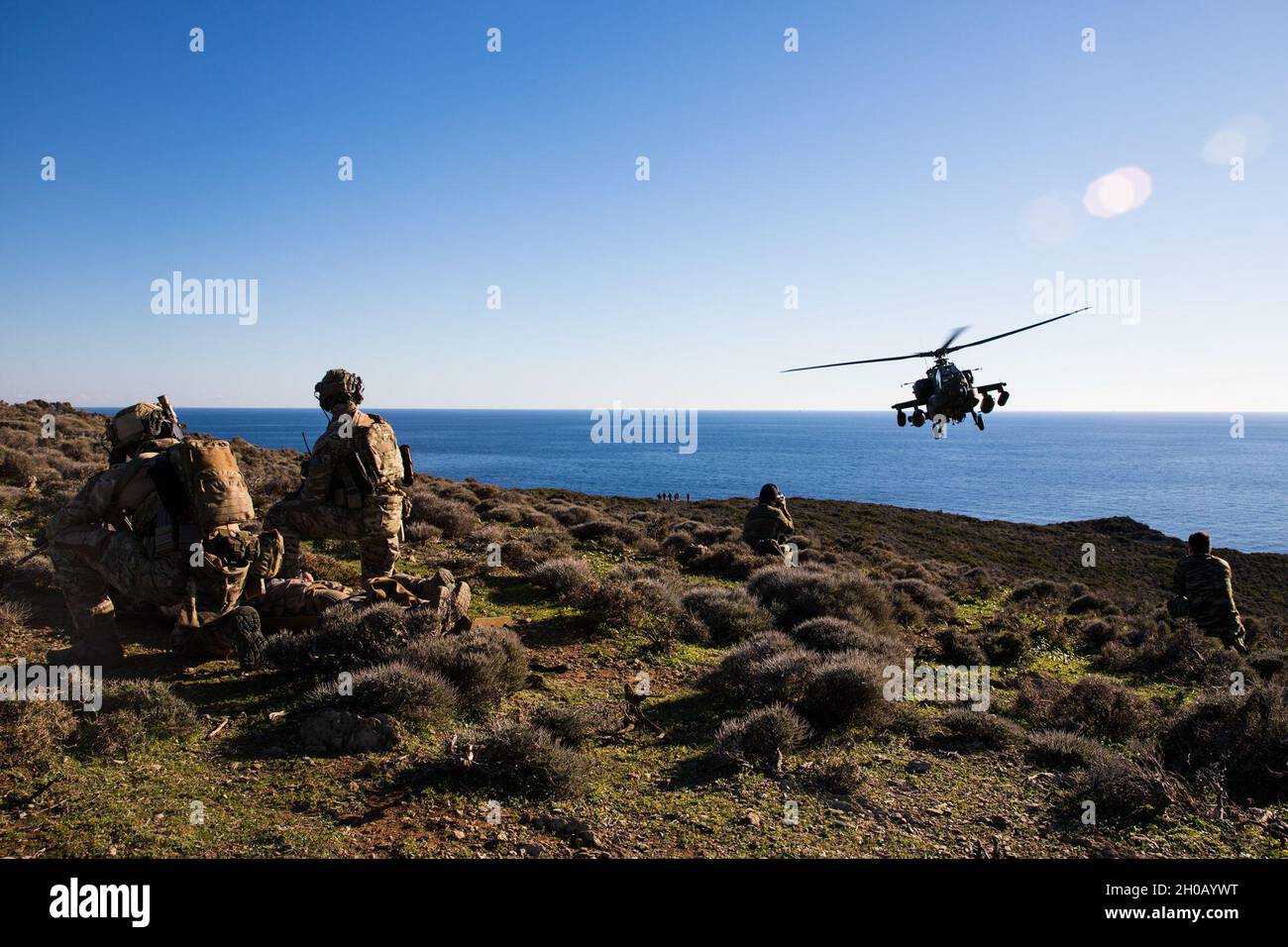 A U.S. Army AH-64E attack helicopter assigned to 1st Battalion, 101st ...