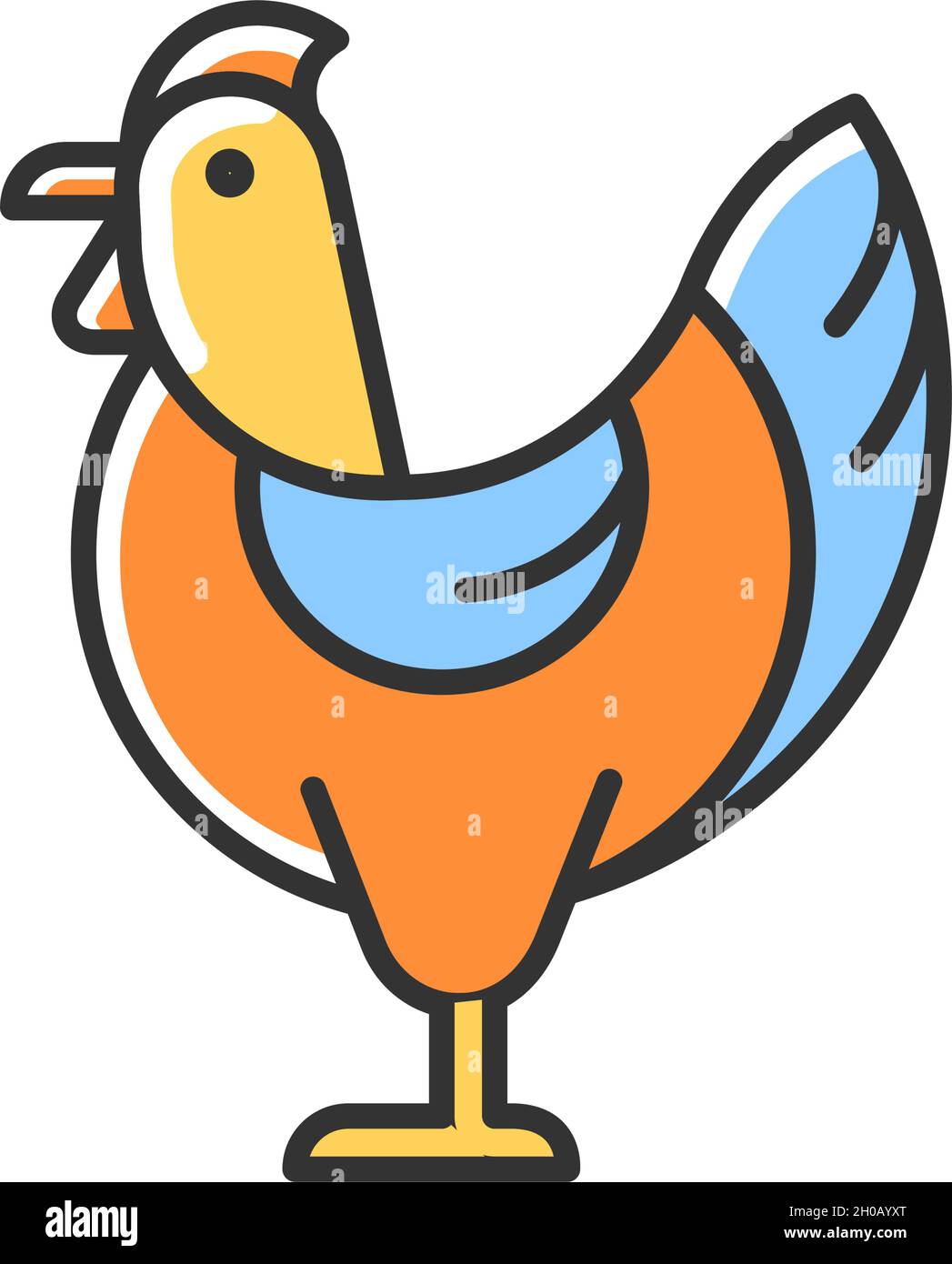 Hen RGB color icon Stock Vector Image & Art - Alamy