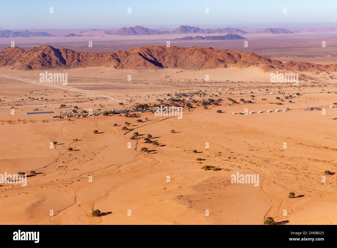 Sesriem, entrance village of the national park, Namib Erg classified ...