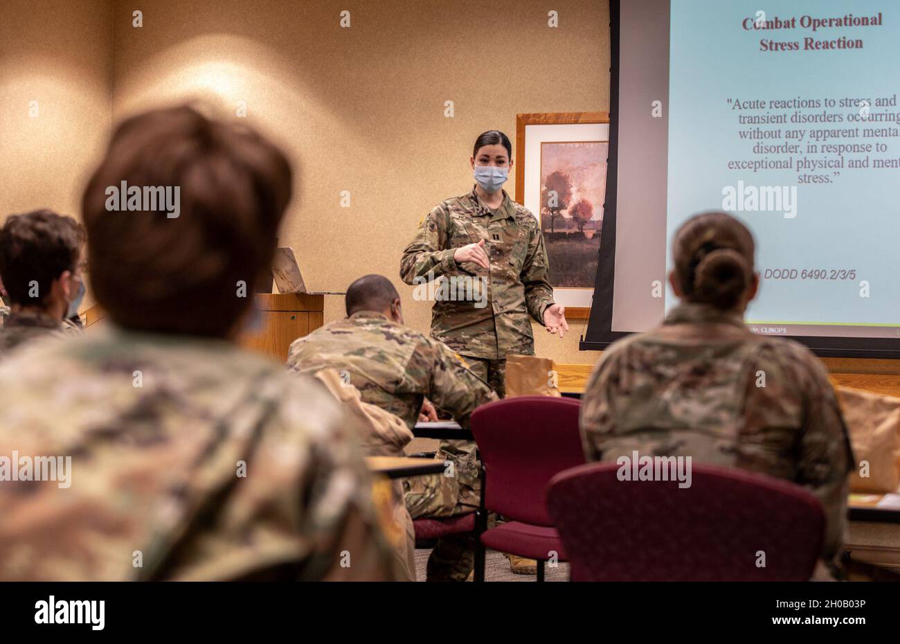 U.S. Army Capt. Meghan Horn, a clinical psychologist assigned to the ...