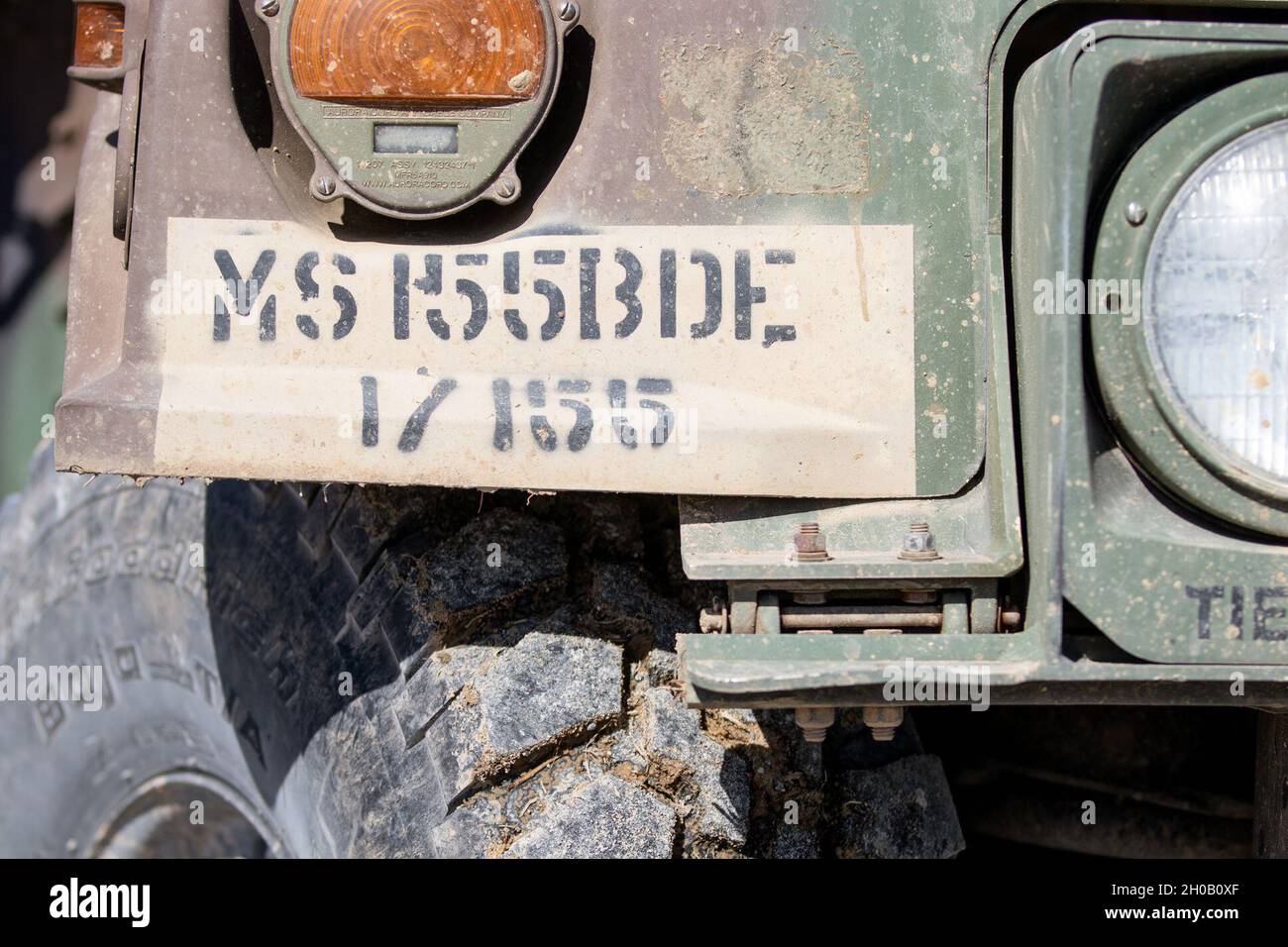 A High-Mobility Multi-Wheeled Vehicle assigned to the 1st Battalion ...