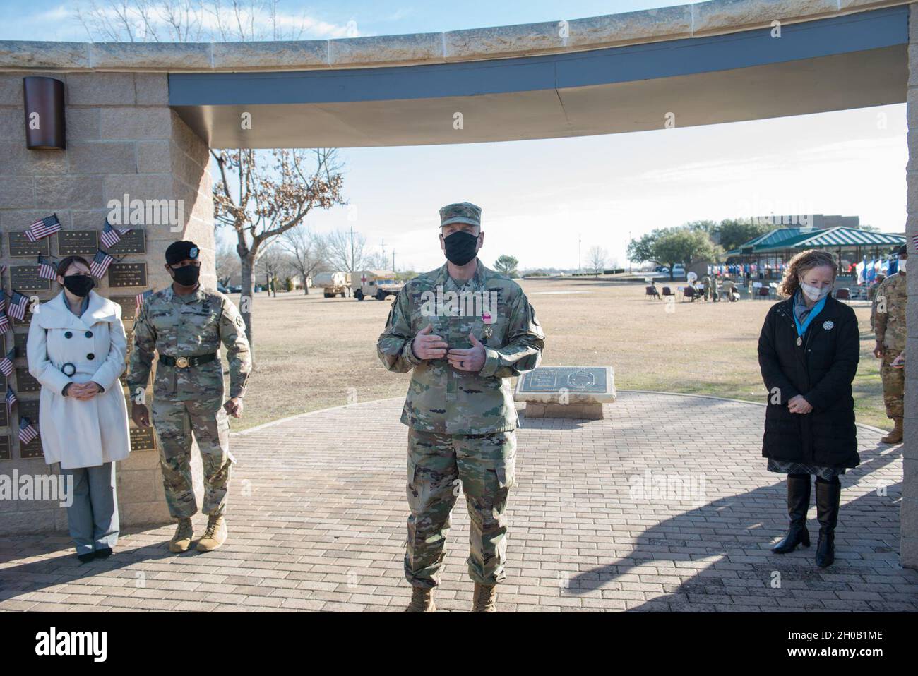 The 1st Medical Brigade’s outgoing commander, Col. Robert F. Howe II ...