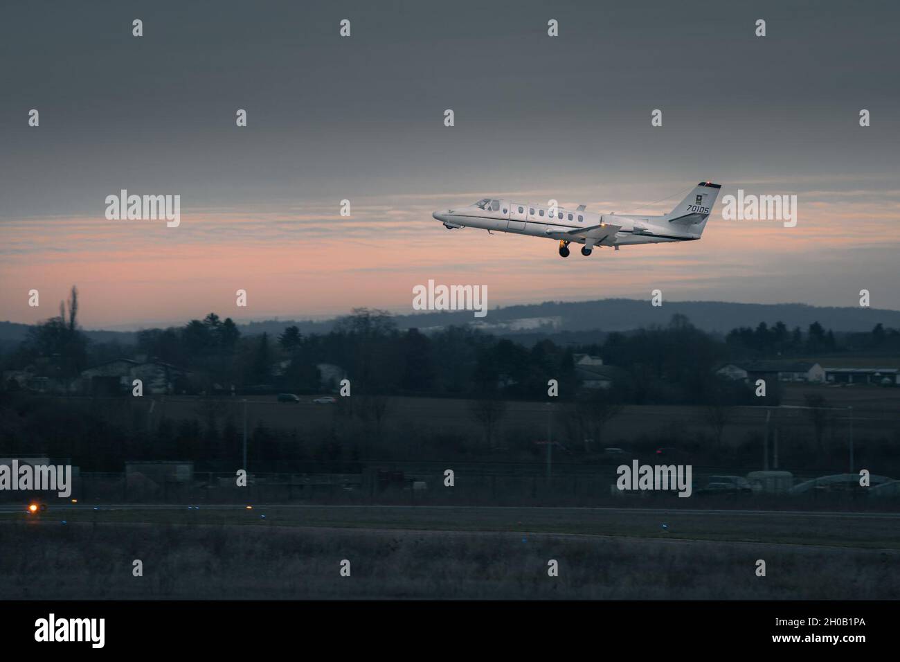 A UC-35 fixed-wing jet from the 12th Combat Aviation Brigade, Wings of ...