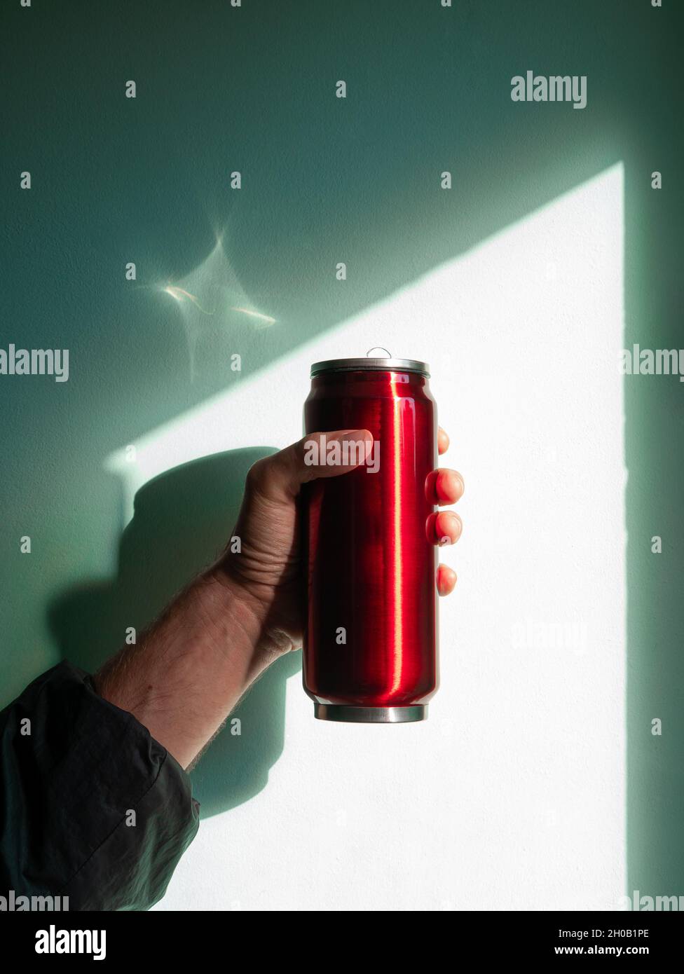 Blue thermo flask in hi-res stock photography and images - Alamy