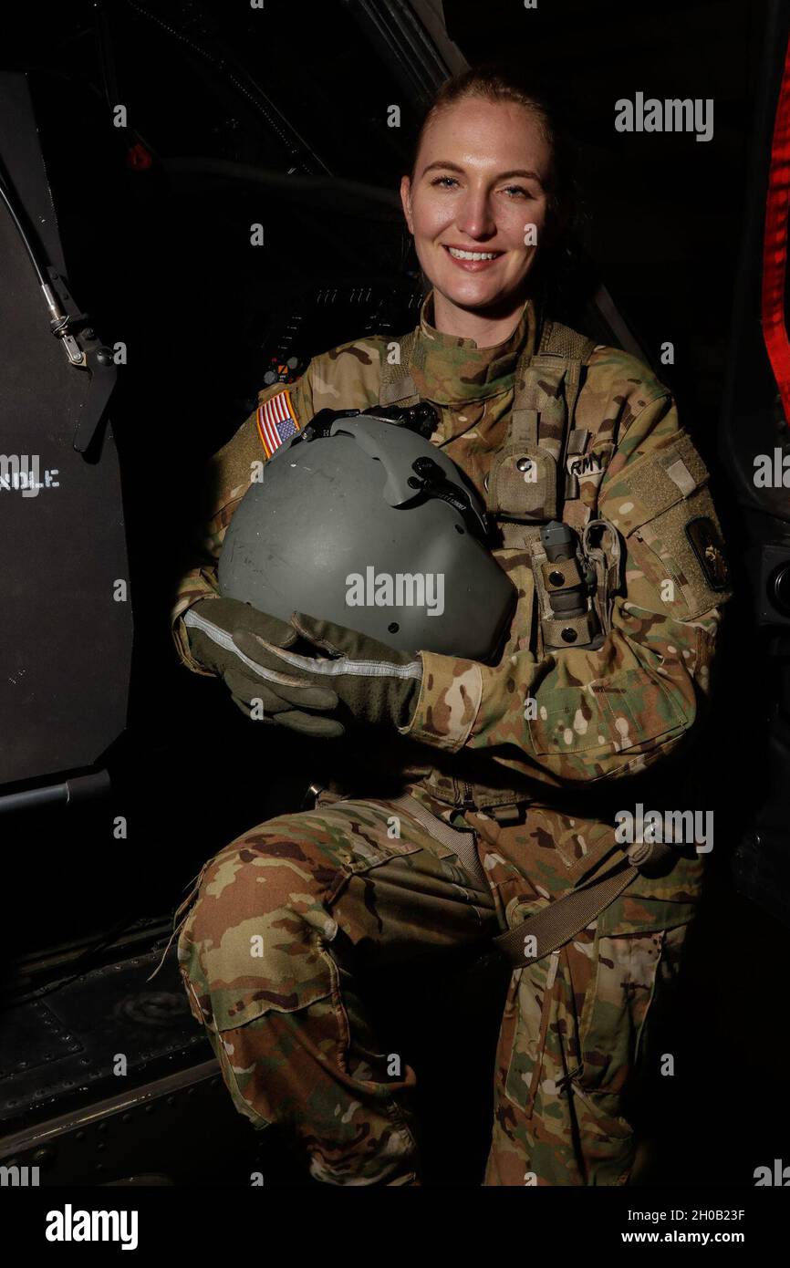 U.S. Army Capt. Irene Mallet, a UH-60 Black Hawk pilot with Alpha ...