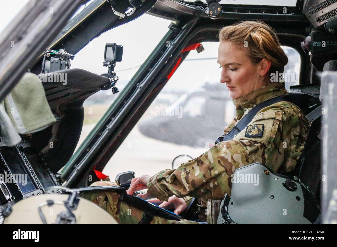 U.S. Army Capt. Irene Mallet, a UH-60 Black Hawk pilot with Alpha ...