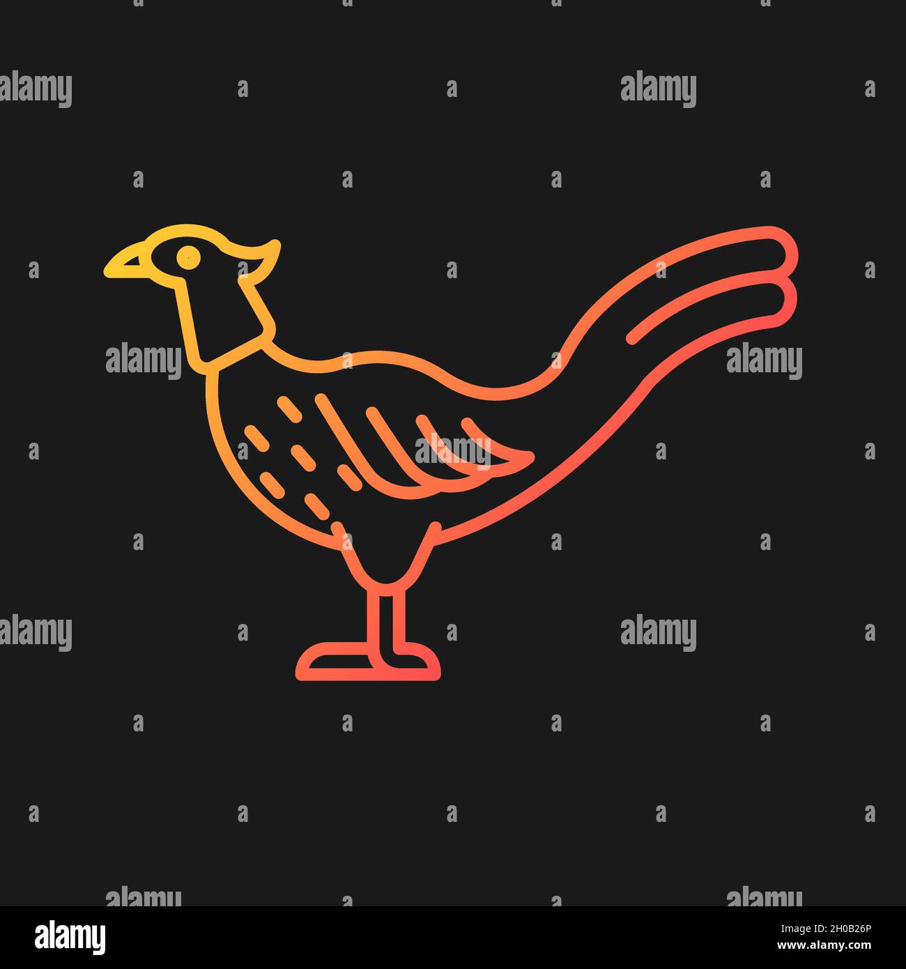 Male pheasant gradient vector icon for dark theme Stock Vector Image ...