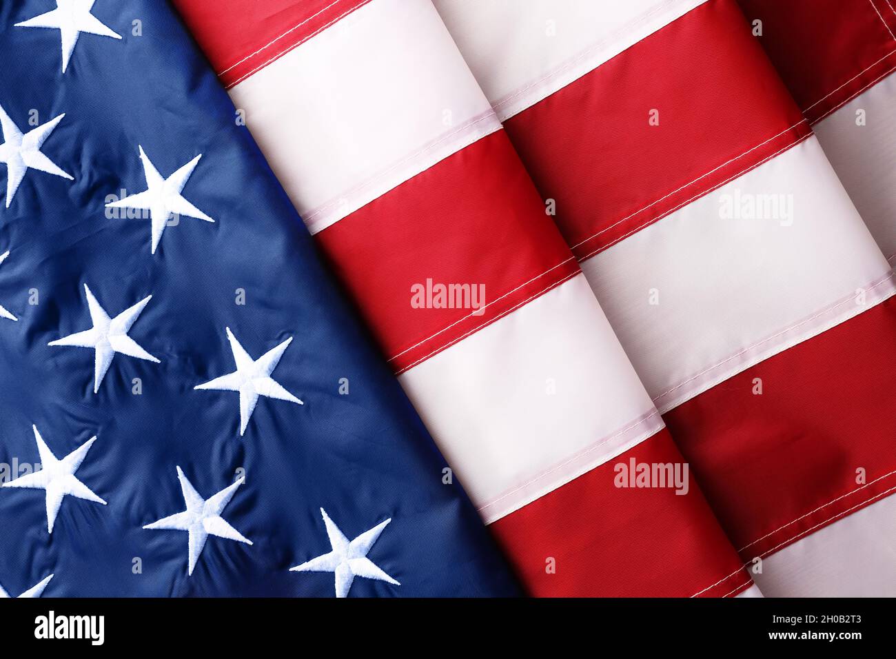 Folded American flag as background, top view Stock Photo - Alamy