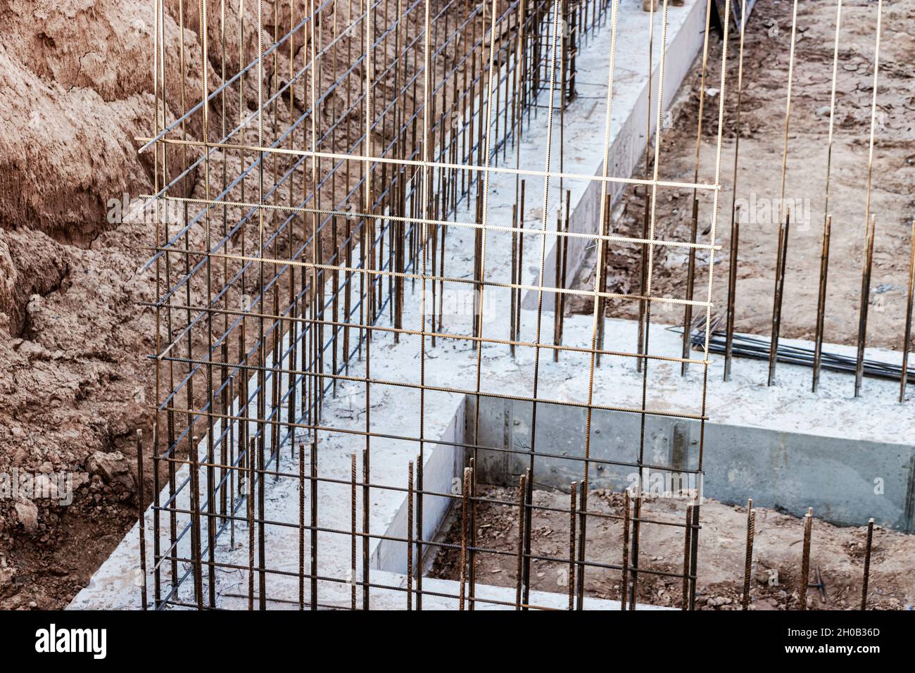 Steel Reinforcement Piles Reinforced Concrete High Resolution Stock ...