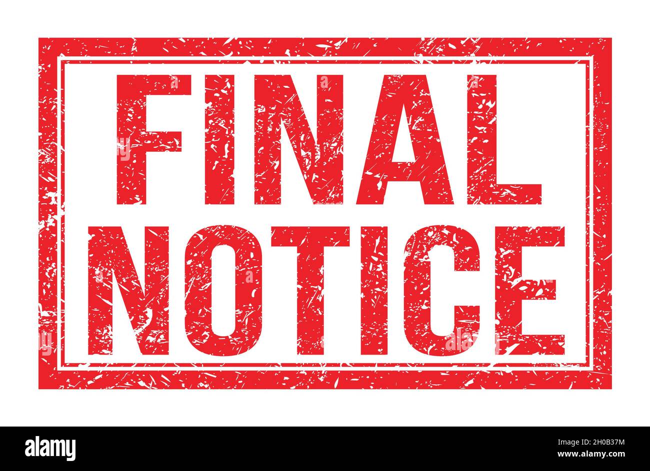 Final notice mail hi-res stock photography and images - Alamy