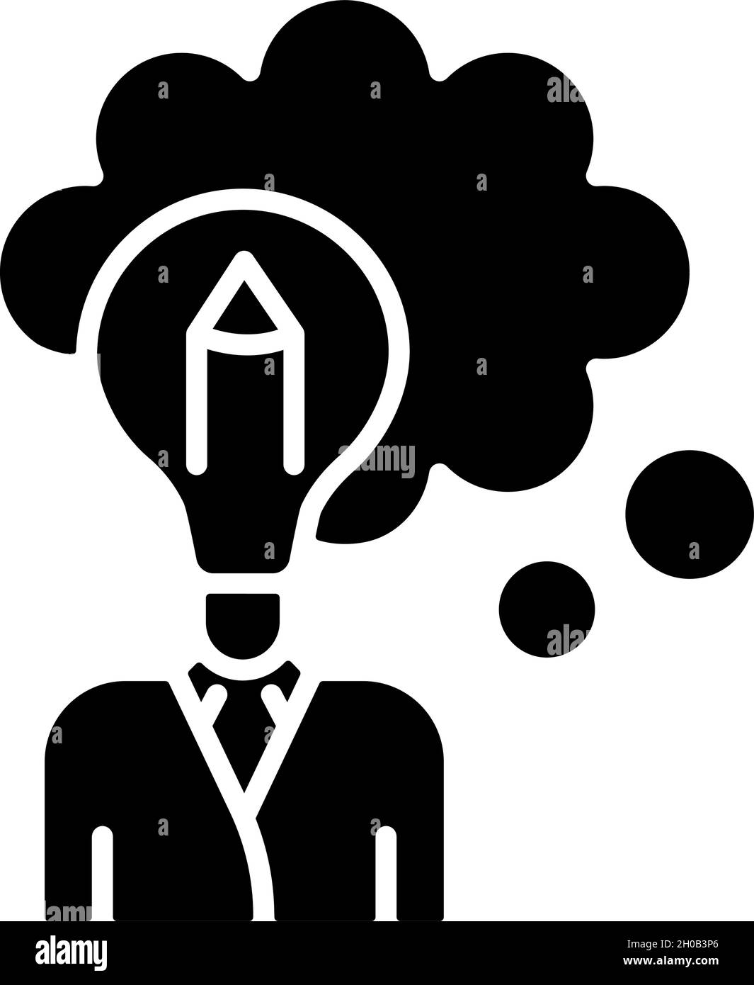 Design thinking black glyph icon Stock Vector Image & Art - Alamy
