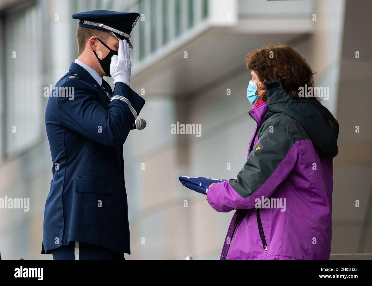 A ceremonial guardsman from Wright-Patterson Air Force Base, Ohio ...