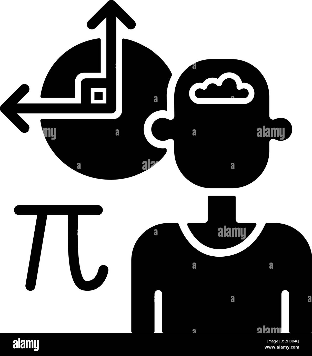 Mathematical intelligence black glyph icon Stock Vector Image & Art - Alamy