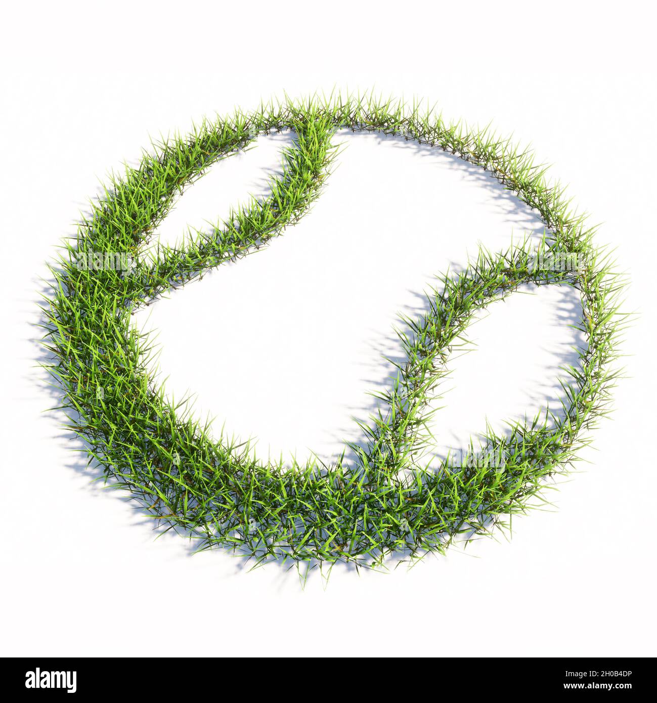 Concept or conceptual green summer lawn grass symbol shape isolated on ...