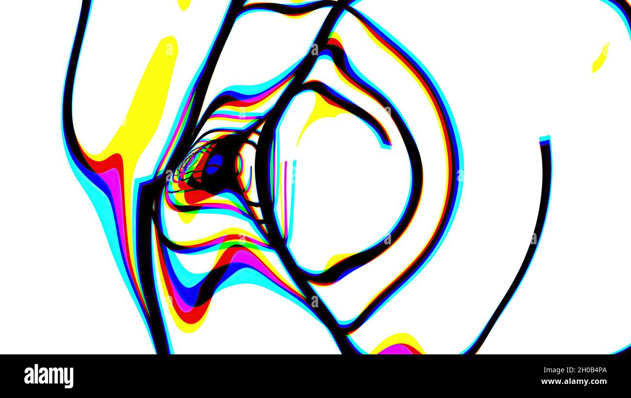 3d illustration - Abstract Psychedelic and weird Digital Futuristic ...