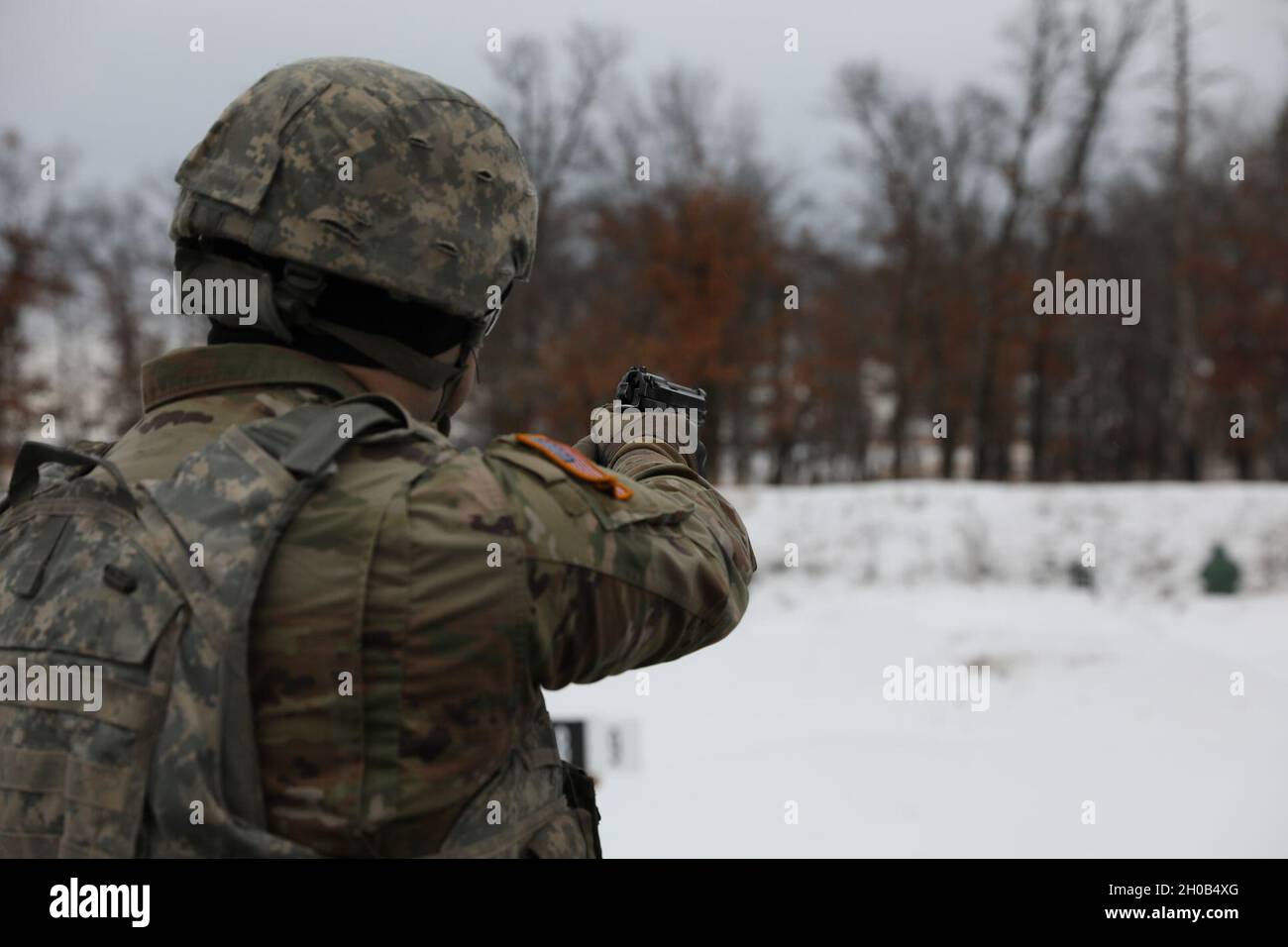 A Minnesota National Guard Soldier assigned to B Troop, 1-94th Cavalry ...