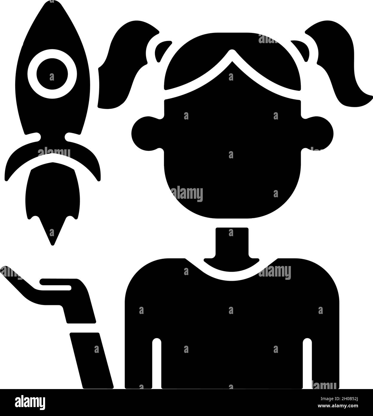 Fostering kids creativity black glyph icon Stock Vector Image & Art - Alamy