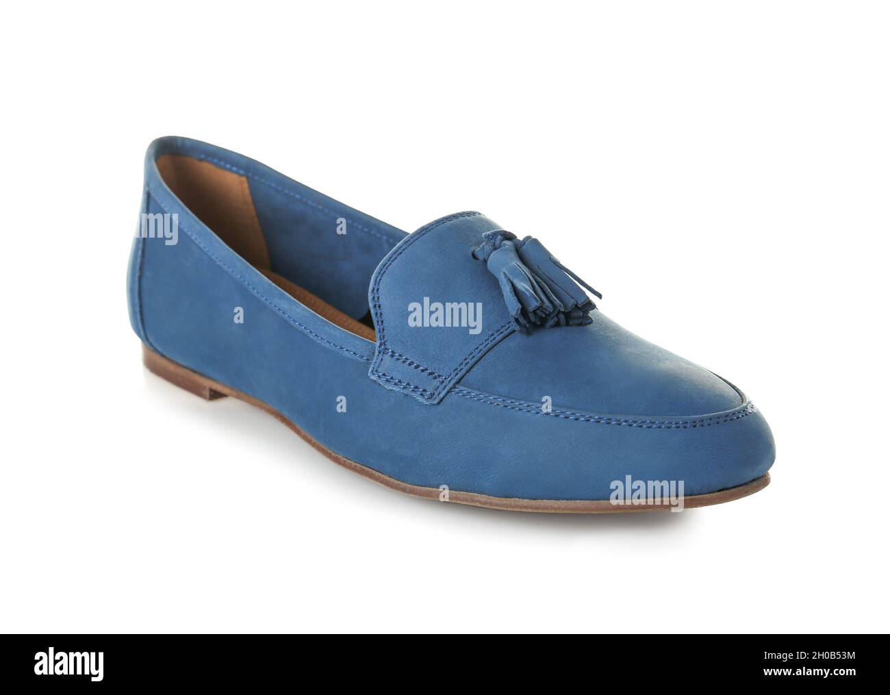 Female shoe on white background Stock Photo - Alamy