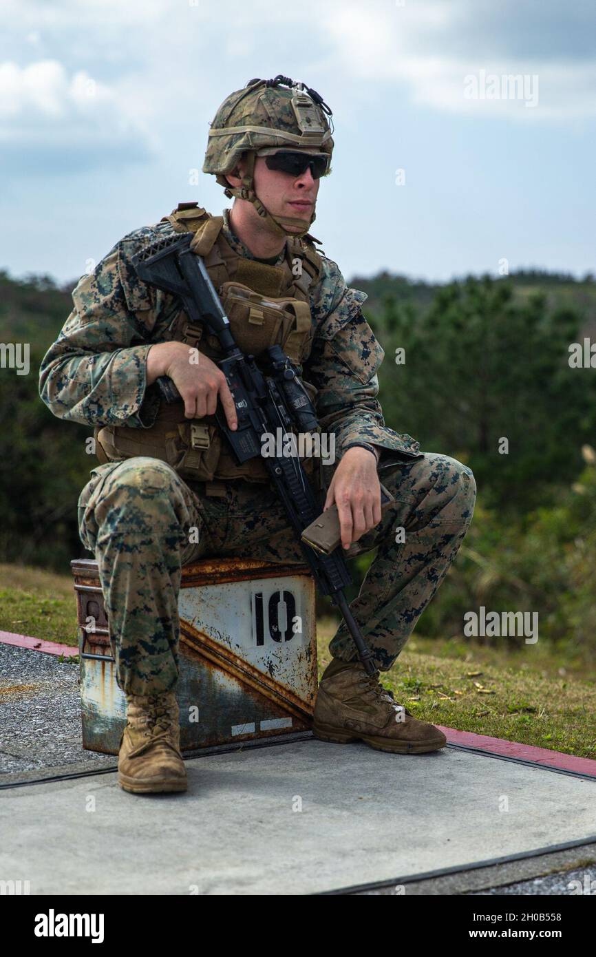 U.S. Marine Corps Lance Cpl. Michael Childs, a rifleman with 3d Marine ...