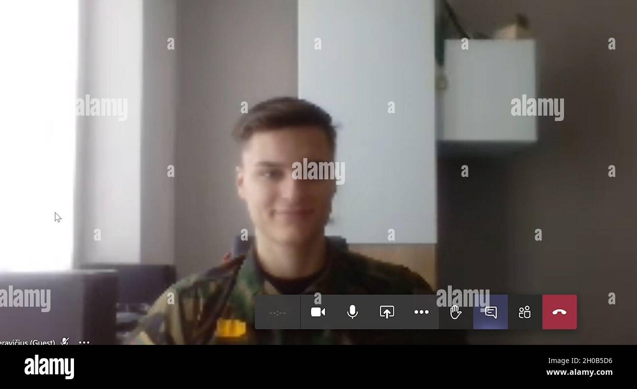 Jokubas Kasperavicius, a Lithuanian military cadet attending the ...