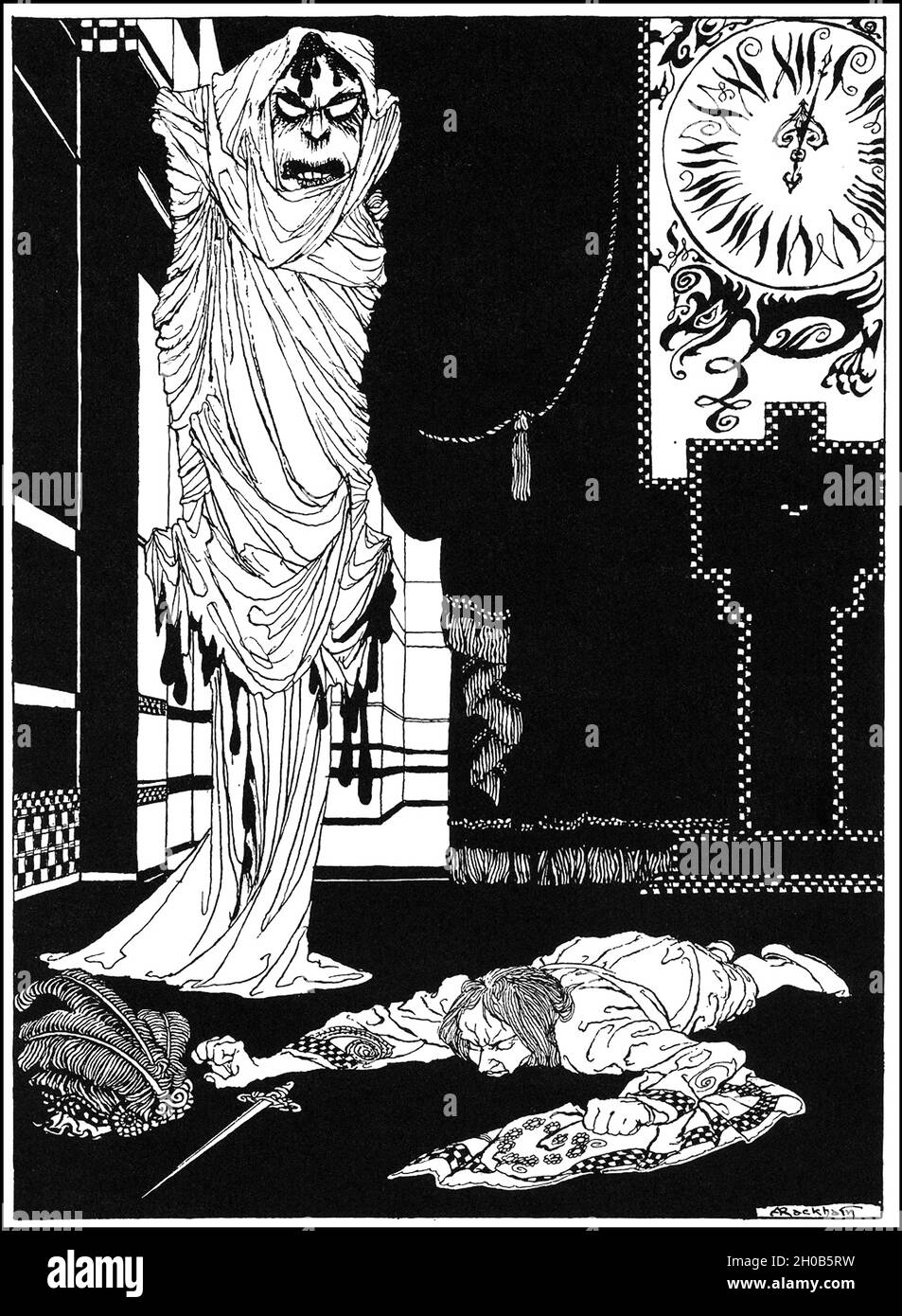 Magic illustration set Black and White Stock Photos & Images - Alamy