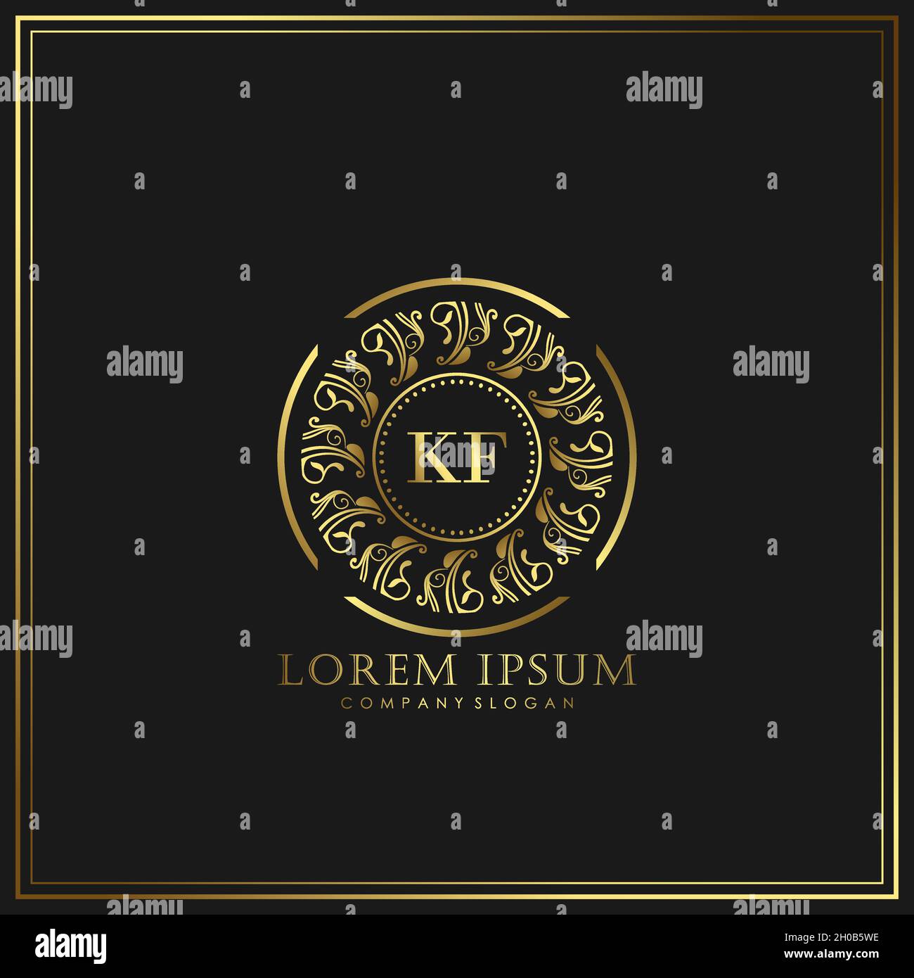 Kf circle logo Stock Vector Images - Alamy