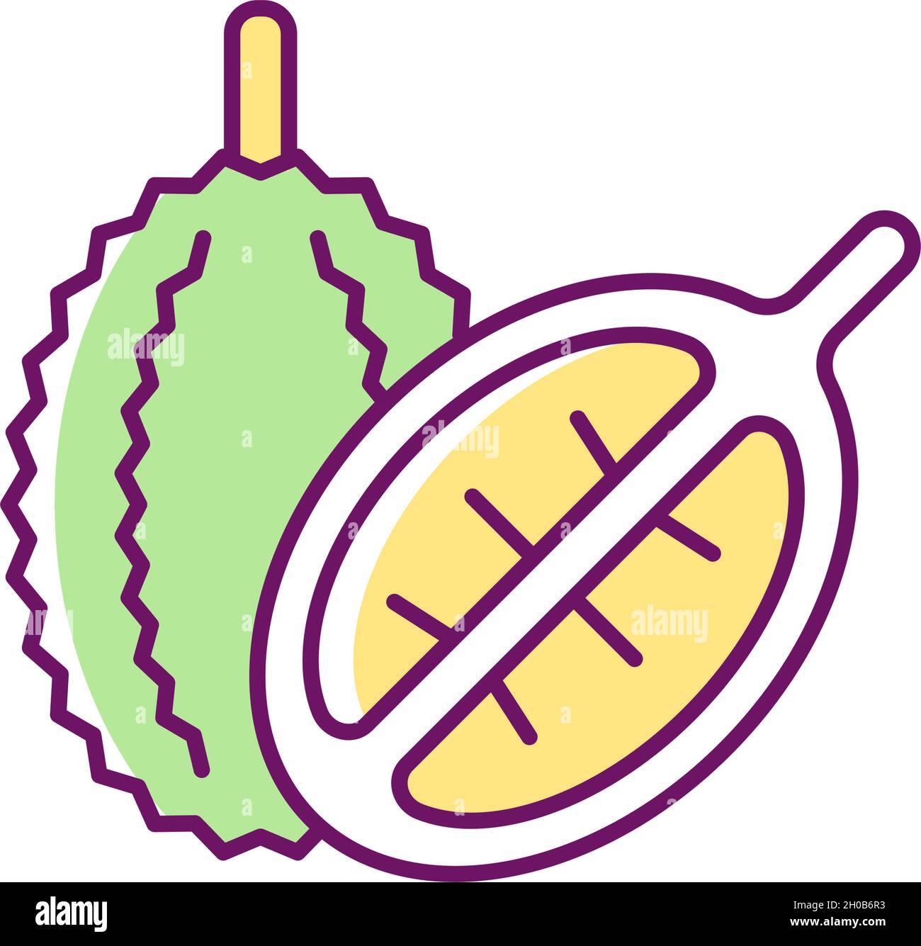 Durian RGB color icon Stock Vector Image & Art - Alamy
