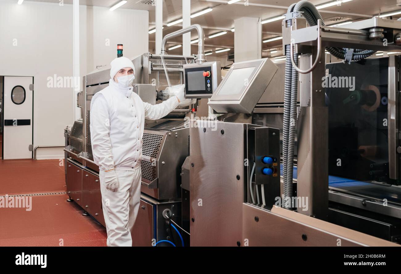 Line for the production of semi-finished meat products.Factory for the ...